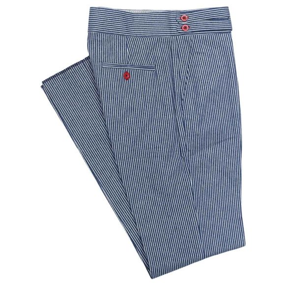 Chiragh Apparel | Pants | Mens Gurkha Pants Blue White Striped Cotton ...